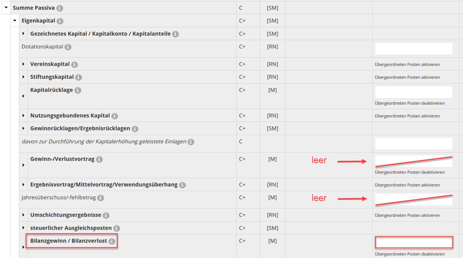 Bilanzgewinn/Bilanzverlust oder Jahresüberschuss/-fehlbetrag bei Kapitalgesellschaften - eBilanz ...